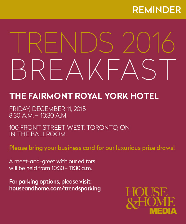 Trends 2016 Breakfast - Reminder