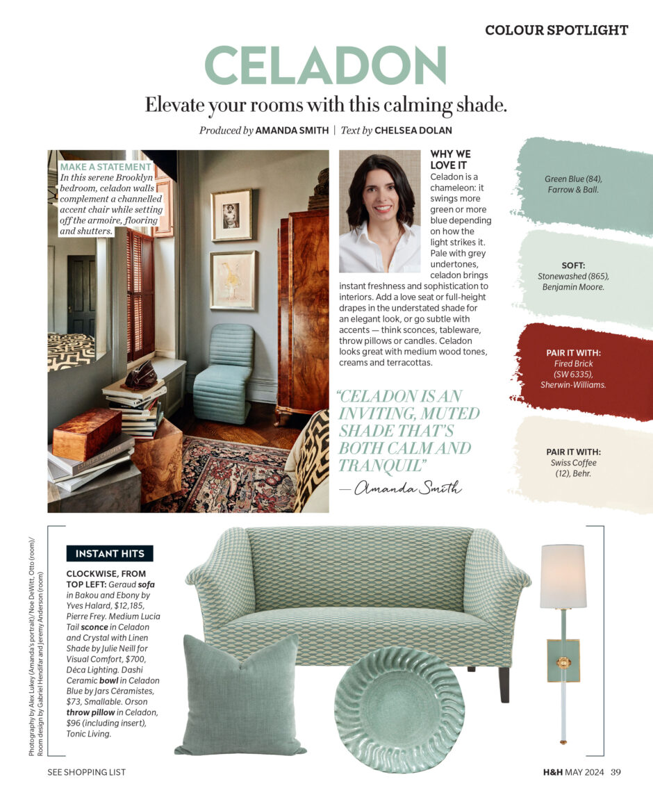 House & Home - Elevate Your Rooms With A Celadon Colour Spotlight